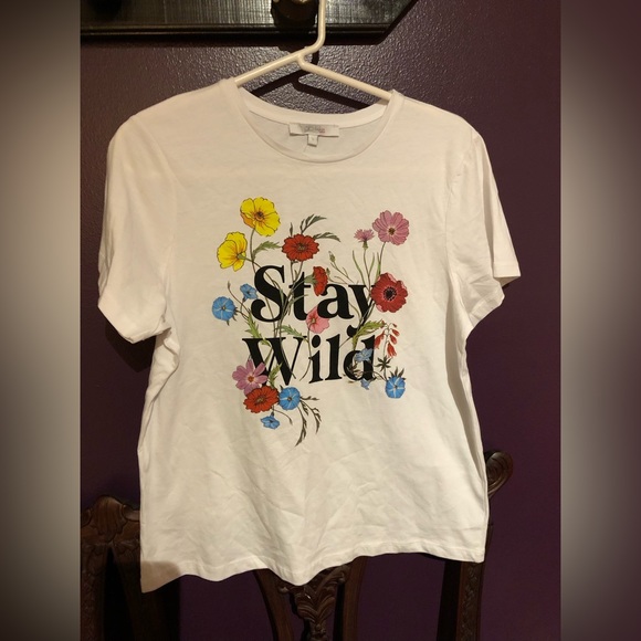 Francesca's Collections | Tops | Francesca Brand White Tshirt | Poshmark